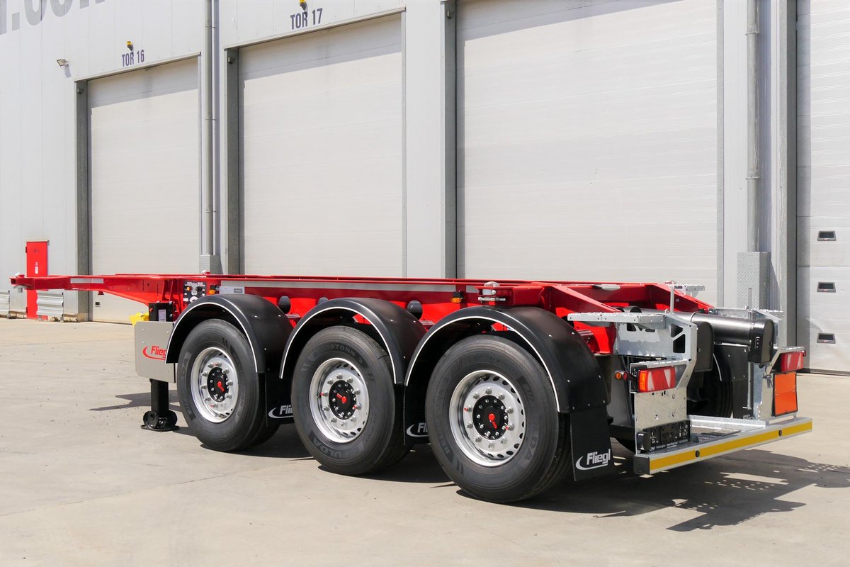 Container chassis from Fliegl for container transport: Fliegl Trailer ...