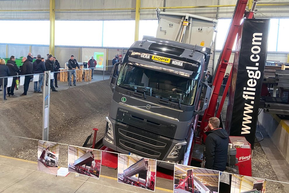 Fliegl's own tipper test facility: Fliegl Trailer - tippers, truck ...