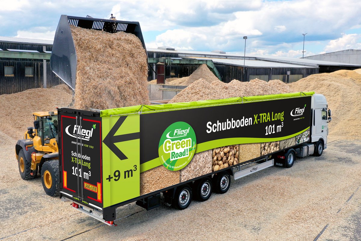 The volume miracle: Fliegl Trailer - tippers, truck trailers, chassis